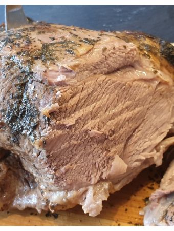 leg of lamb roasted to perfection in a delicious mint marinade - Foodle ...