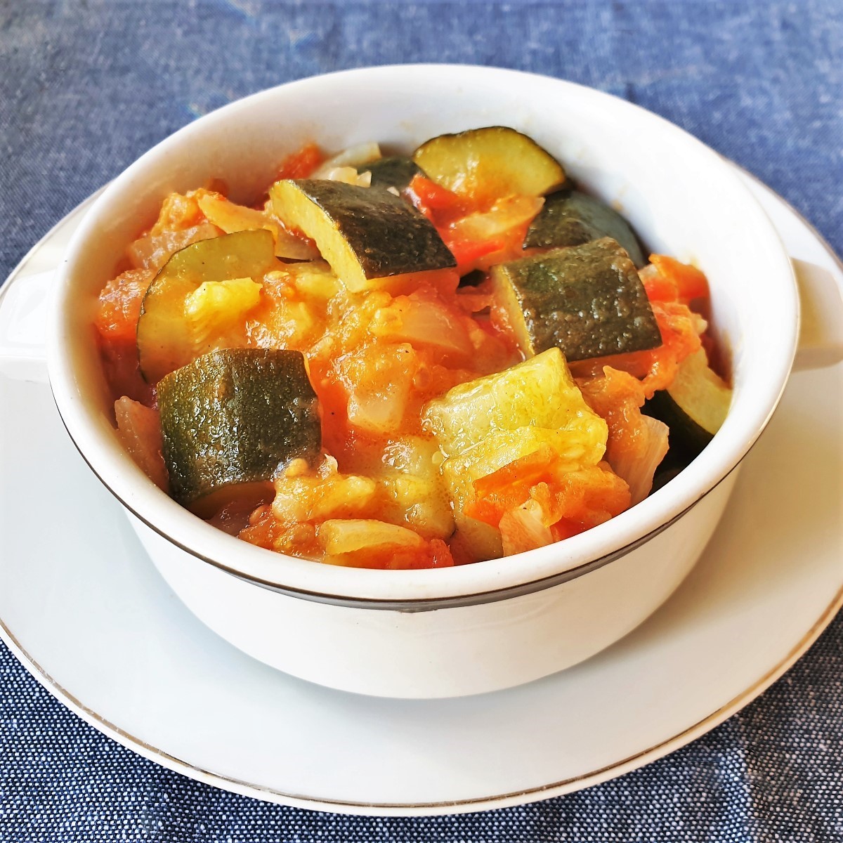Baby Marrows with Tomato and Onion