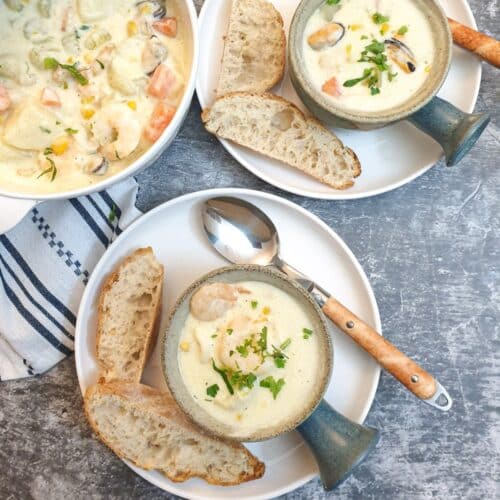 Irish Seafood Chowder in a creamy sauce - Foodle Club