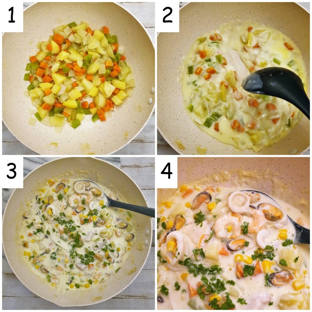 Creamy seafood a la king - Foodle Club