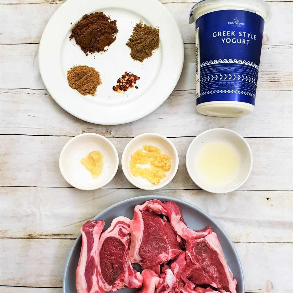 Tandoori lamb chops with saag aloo and garlic naan - Foodle Club
