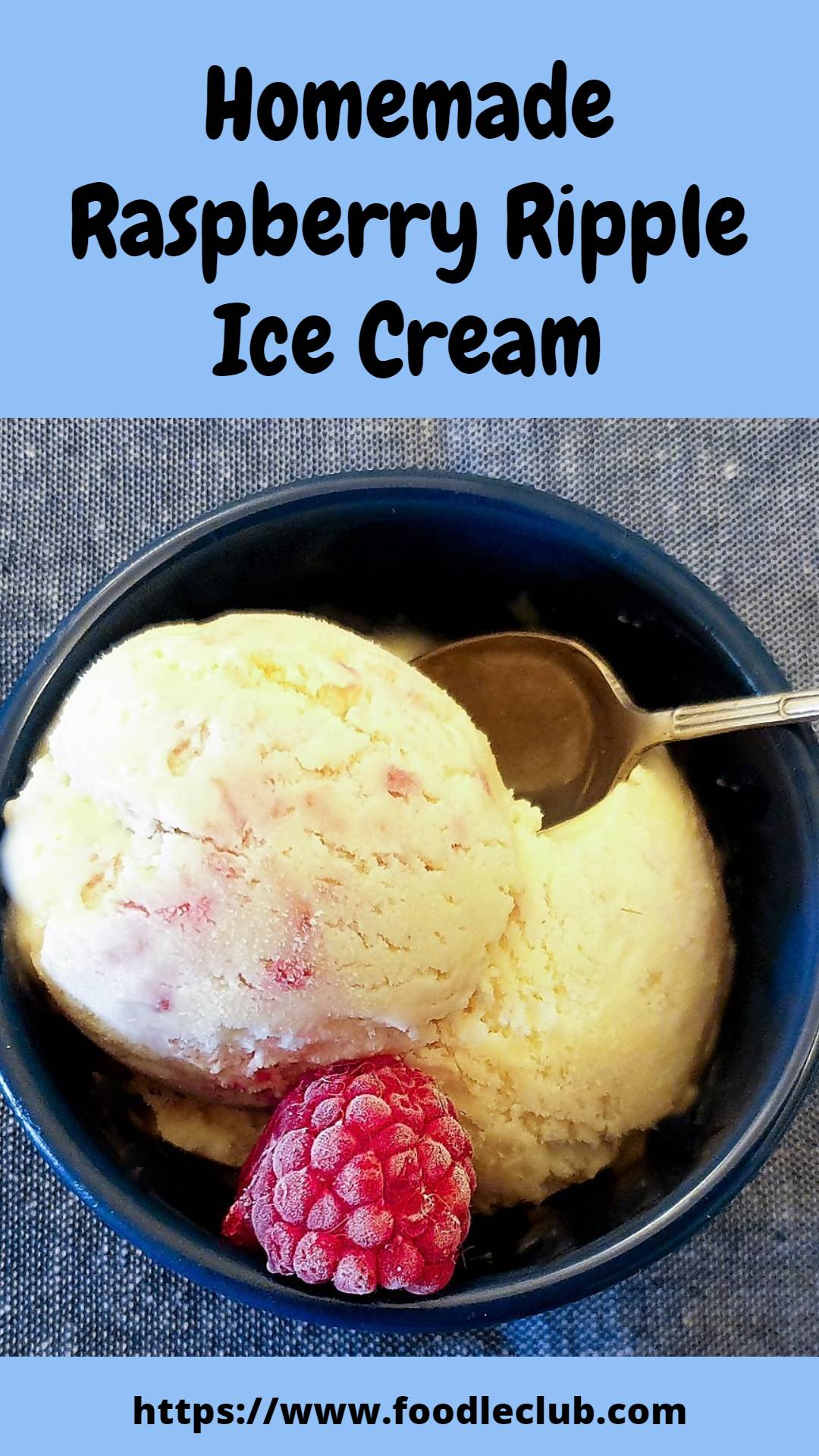 Homemade raspberry ripple ice cream - no ice cream maker - Foodle Club