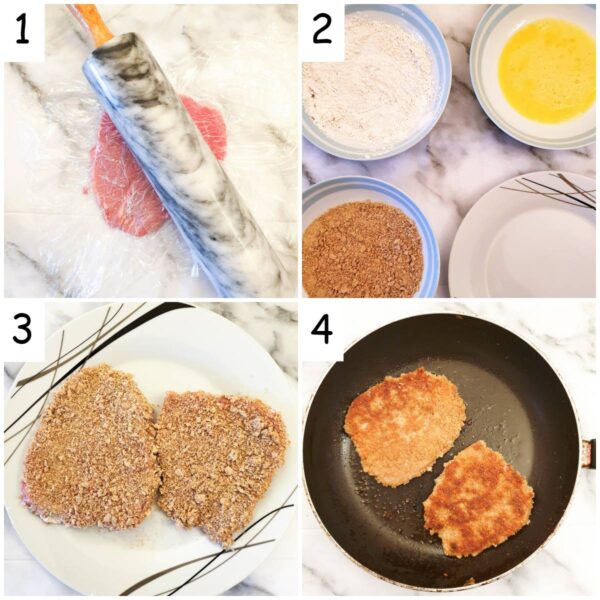 Crispy crumbed beef schnitzels - Foodle Club