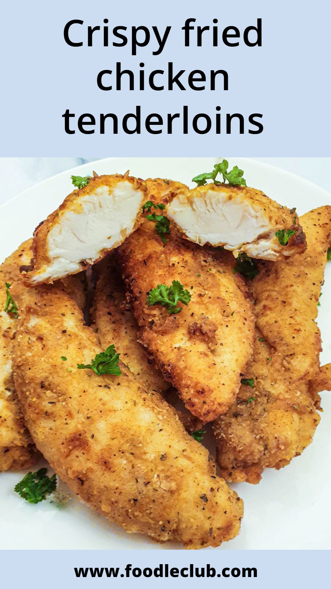 Crispy fried chicken tenderloins with mash and gravy - Foodle Club