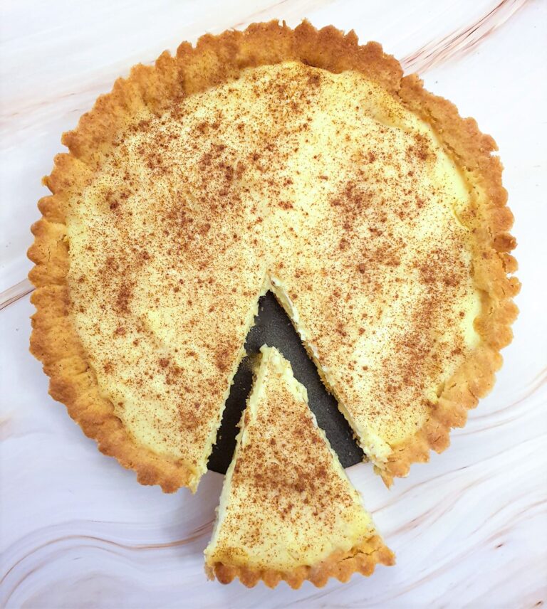 Milk Tart - a traditional South African custard tart - Foodle Club