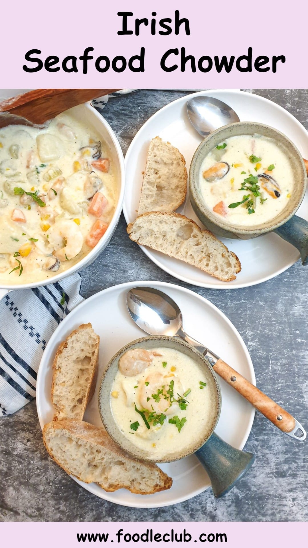 Irish Seafood Chowder in a creamy sauce - Foodle Club