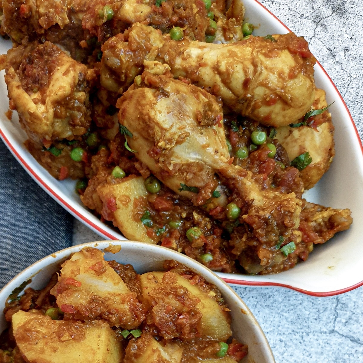 Chicken bhuna with Bombay potatoes - Foodle Club