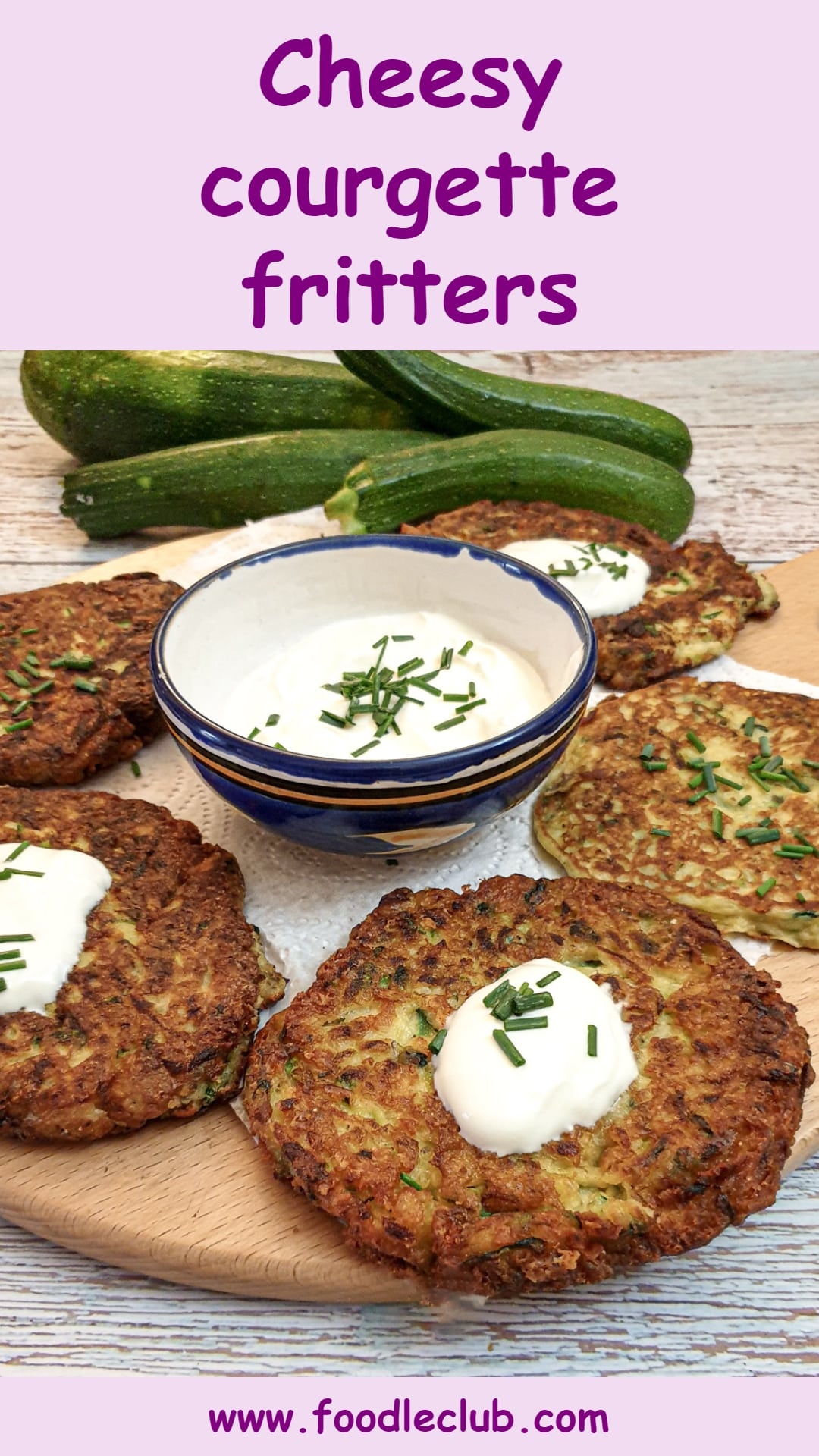 Cheesy courgette fritters - Foodle Club