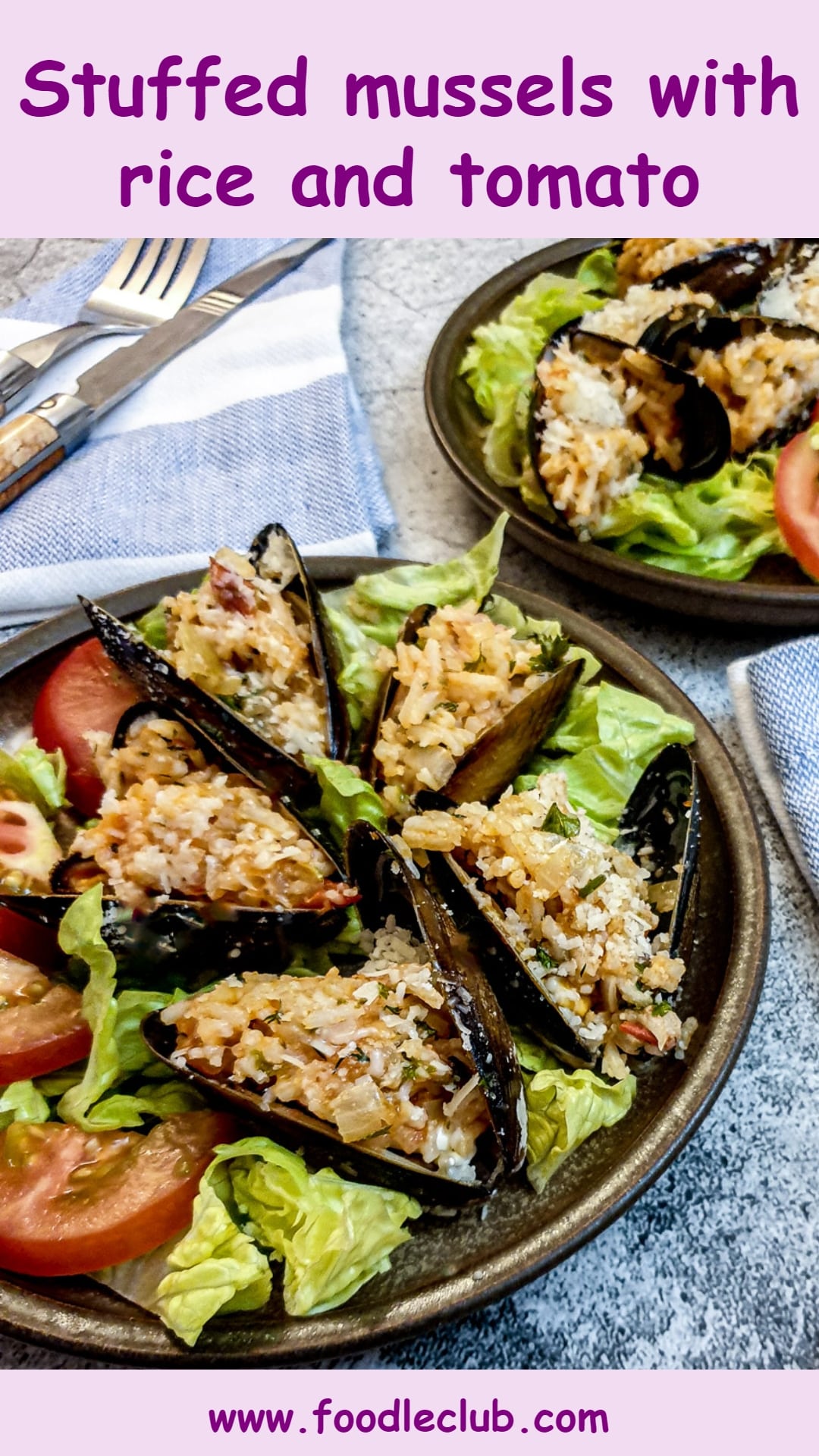 Stuffed mussels with rice and tomato - Foodle Club