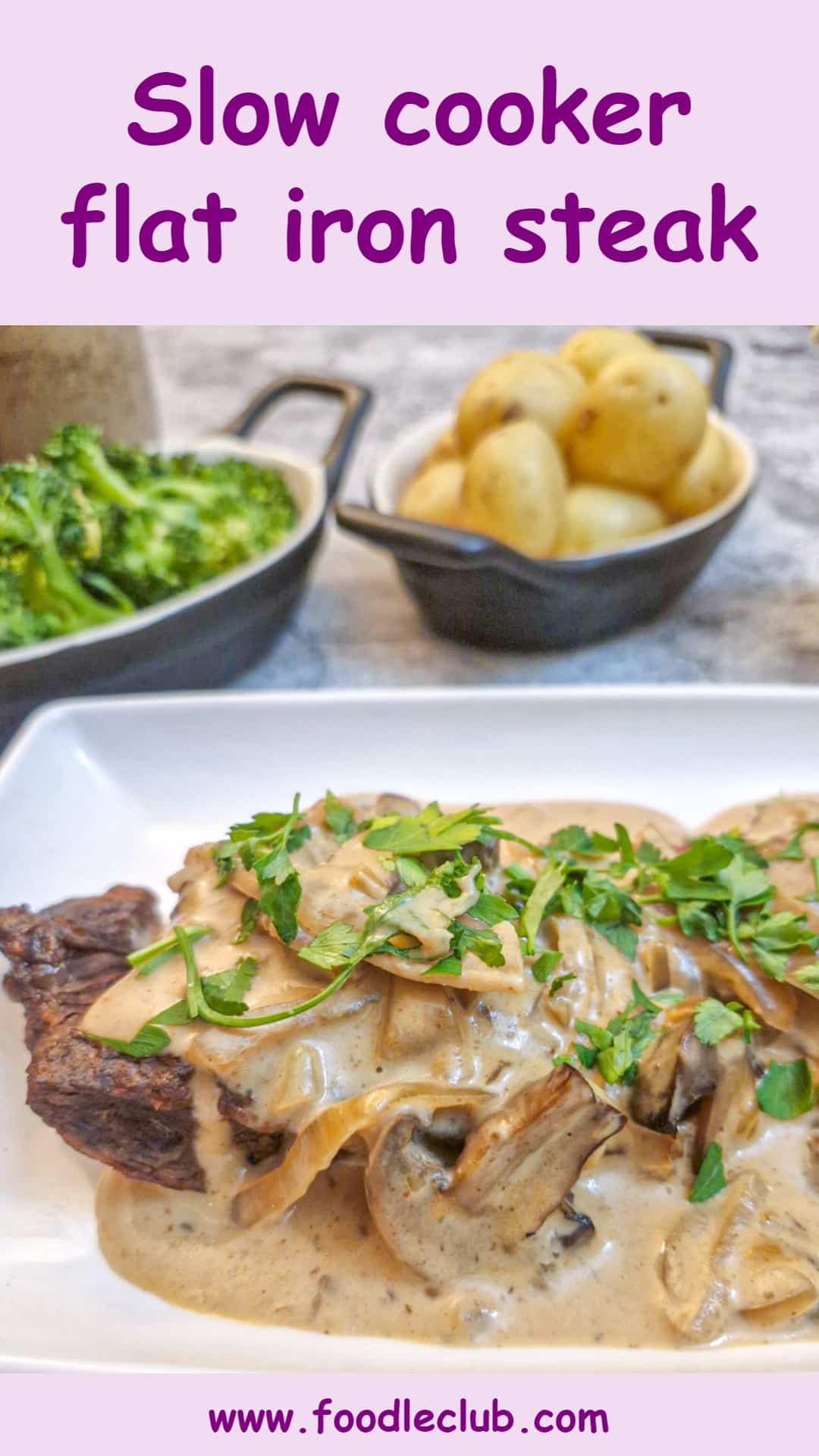 Slow cooker flat iron steak - Foodle Club