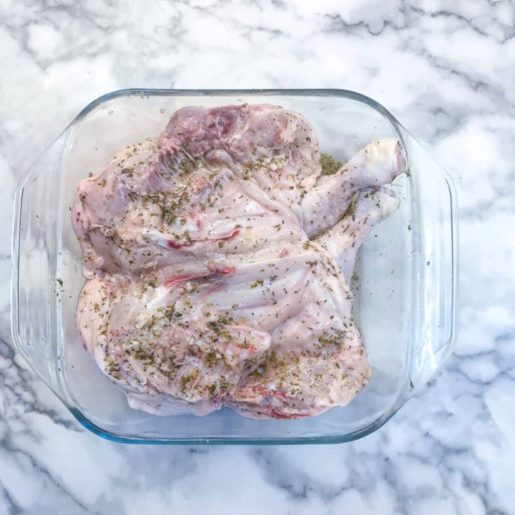 Air fryer lemon and herb chicken flattie - Foodle Club