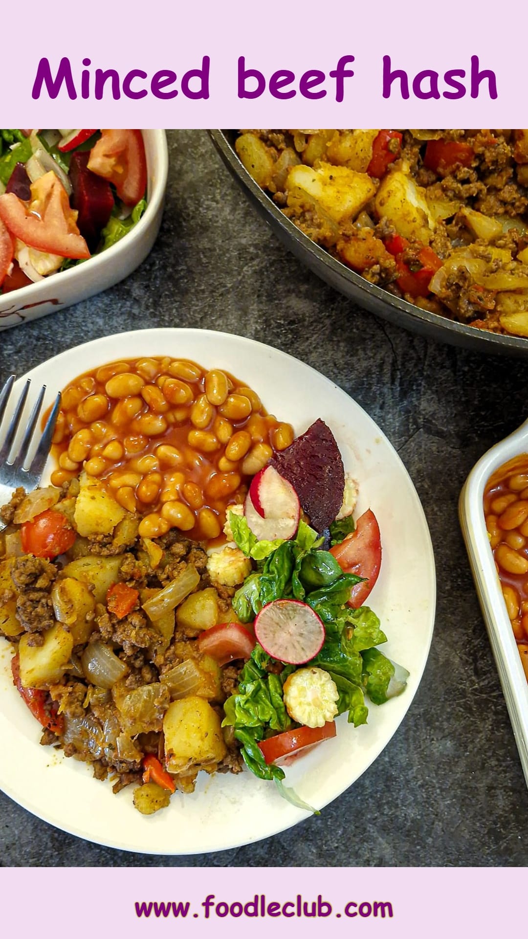 Easy minced beef hash - old-fashioned comfort food - Foodle Club