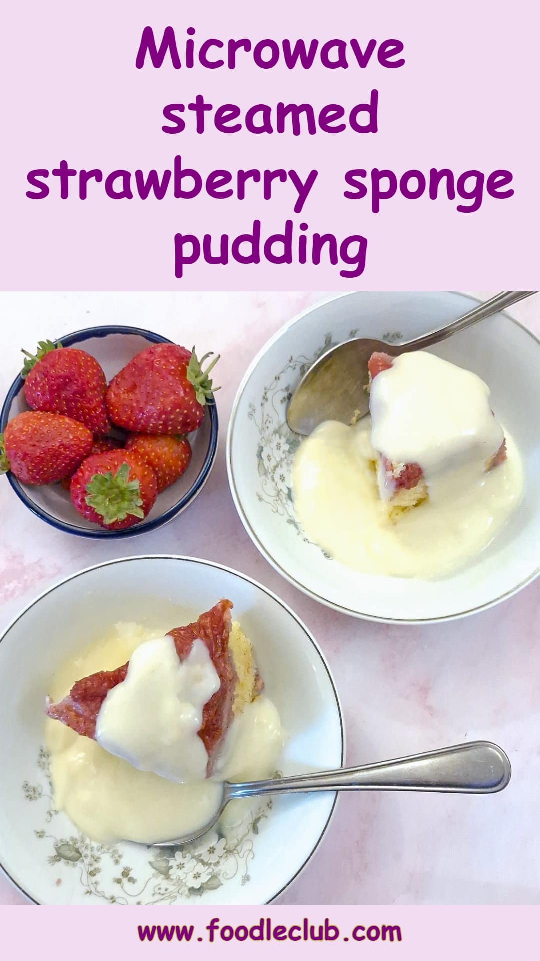 Microwave strawberry sponge pudding - Foodle Club
